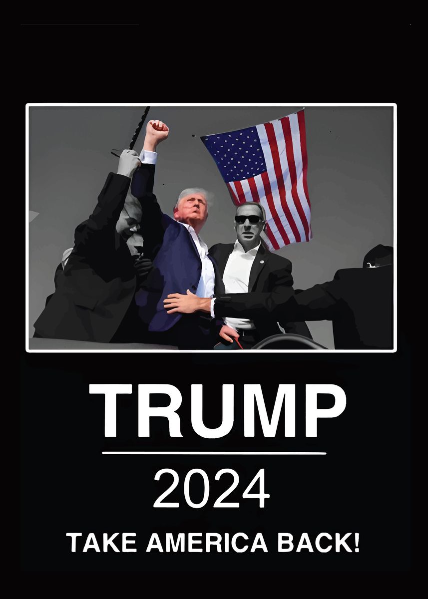 'Trump ' Poster, picture, metal print, paint by sofian rafyq | Displate