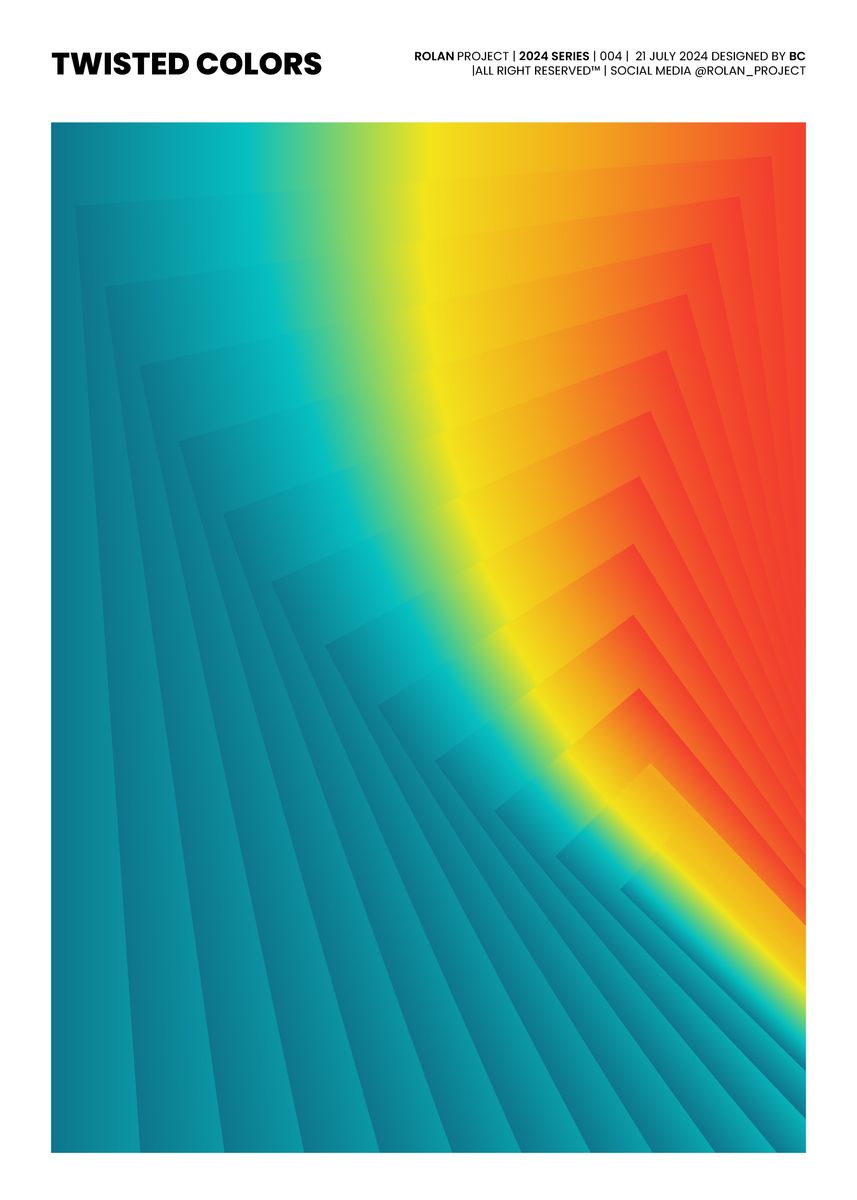 'Twisted Colors' Poster, picture, metal print, paint by Rolan Project ...