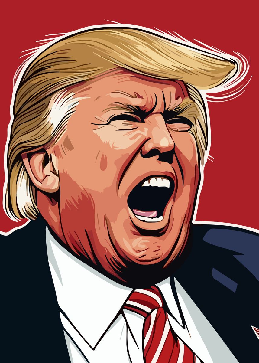 'President Donald Trump' Poster, picture, metal print, paint by ...