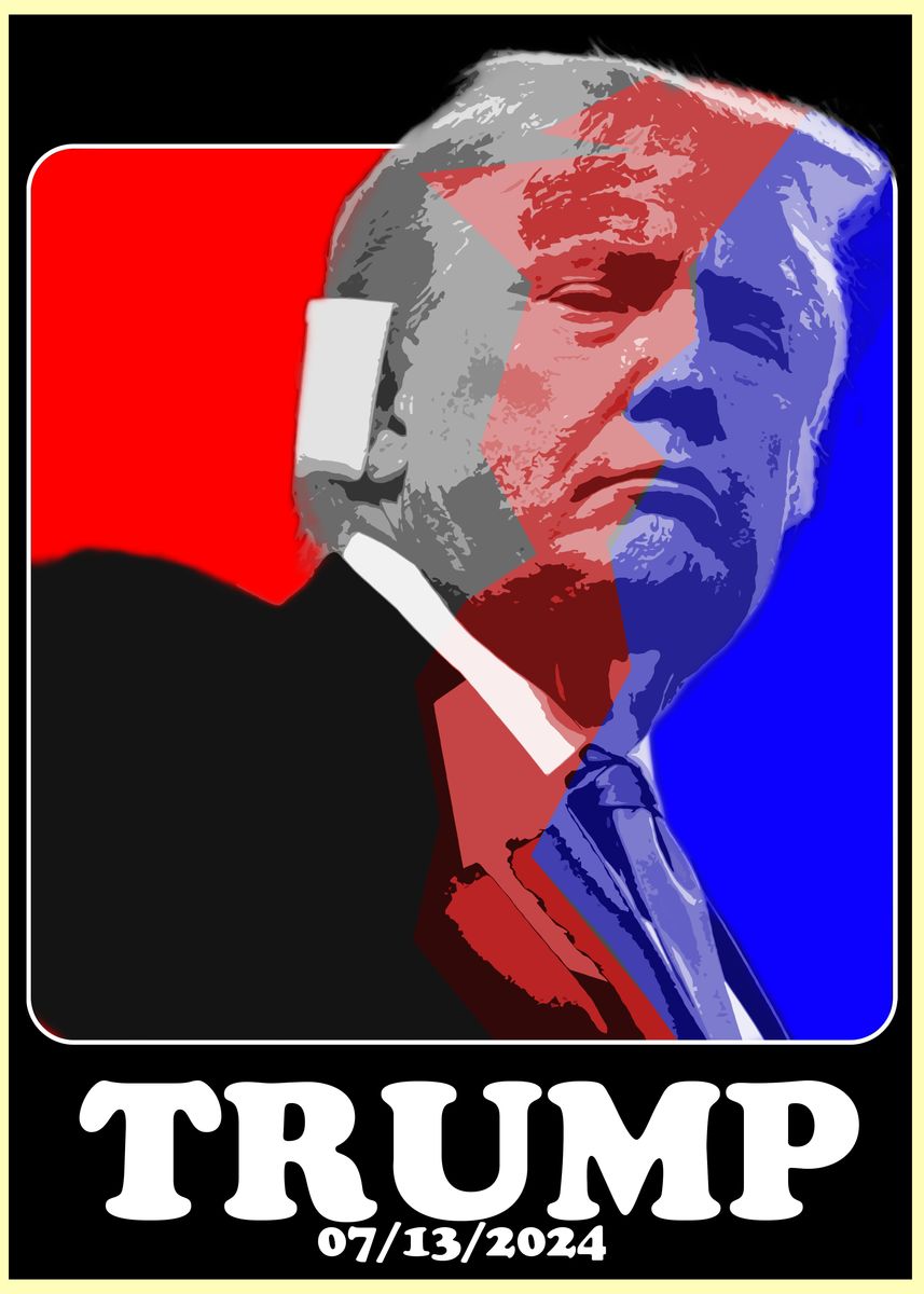 'President Trump American' Poster, picture, metal print, paint by Live ...