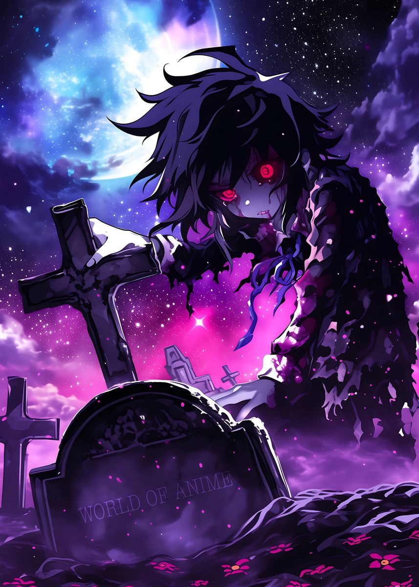 'Tombstone Anime World' Poster, picture, metal print, paint by ...