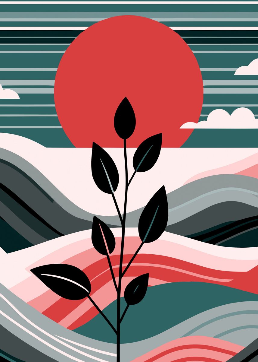 'aesthetic autumn nature' Poster, picture, metal print, paint by Zamzam ...