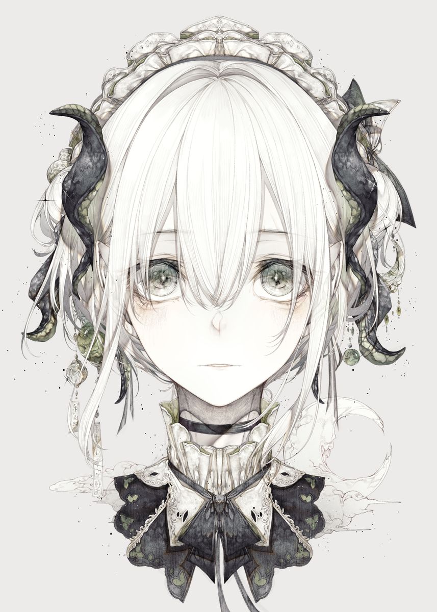 'Green Snail Anime Girl' Poster, picture, metal print, paint by jujutsu ...