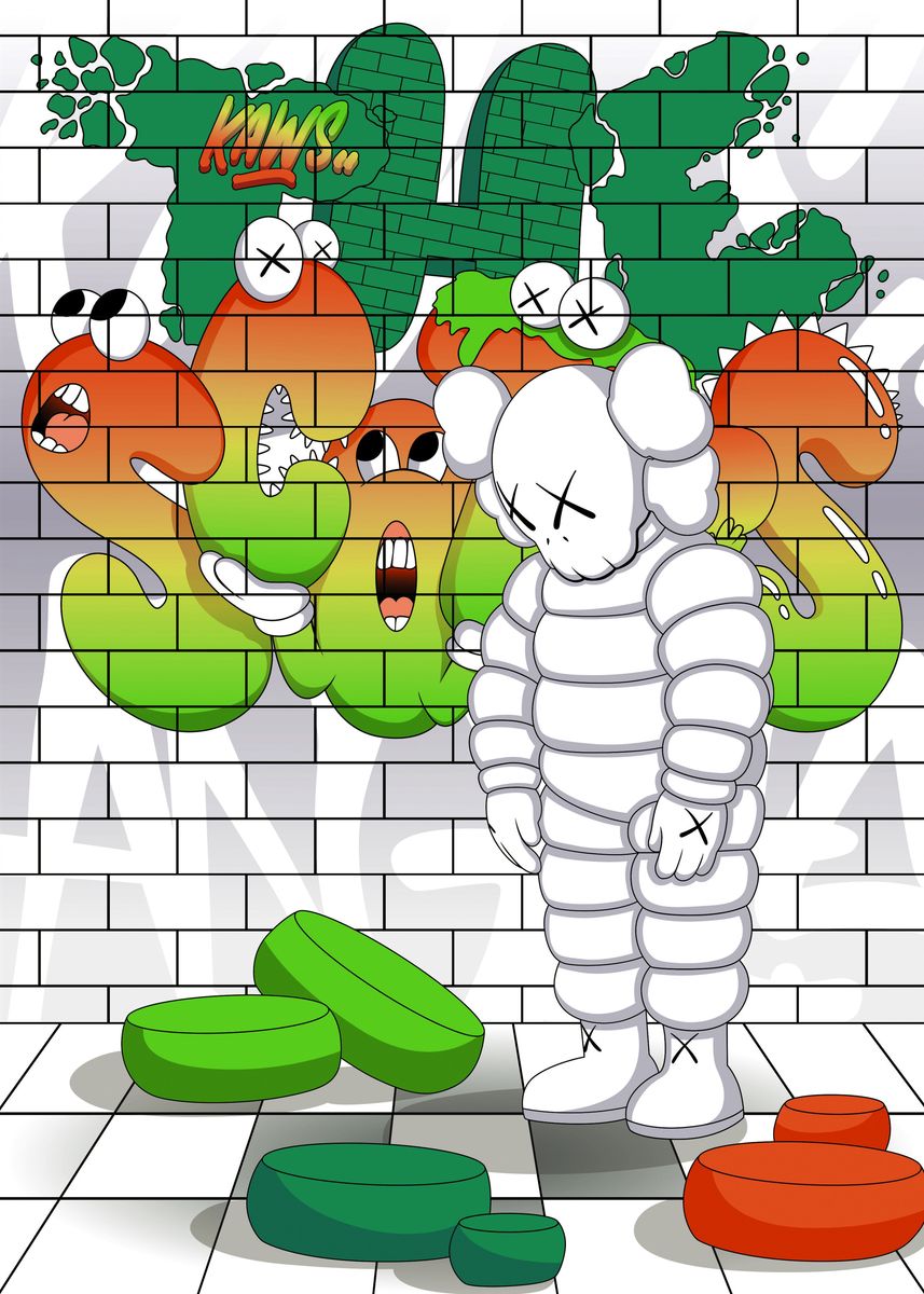 'Kaws' Poster, picture, metal print, paint by Baron Alfonzo | Displate