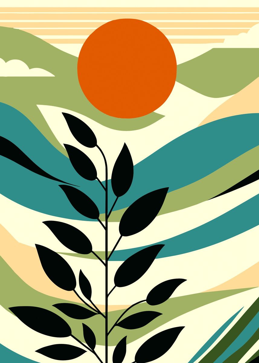 'aesthetic autumn nature' Poster, picture, metal print, paint by Zamzam ...