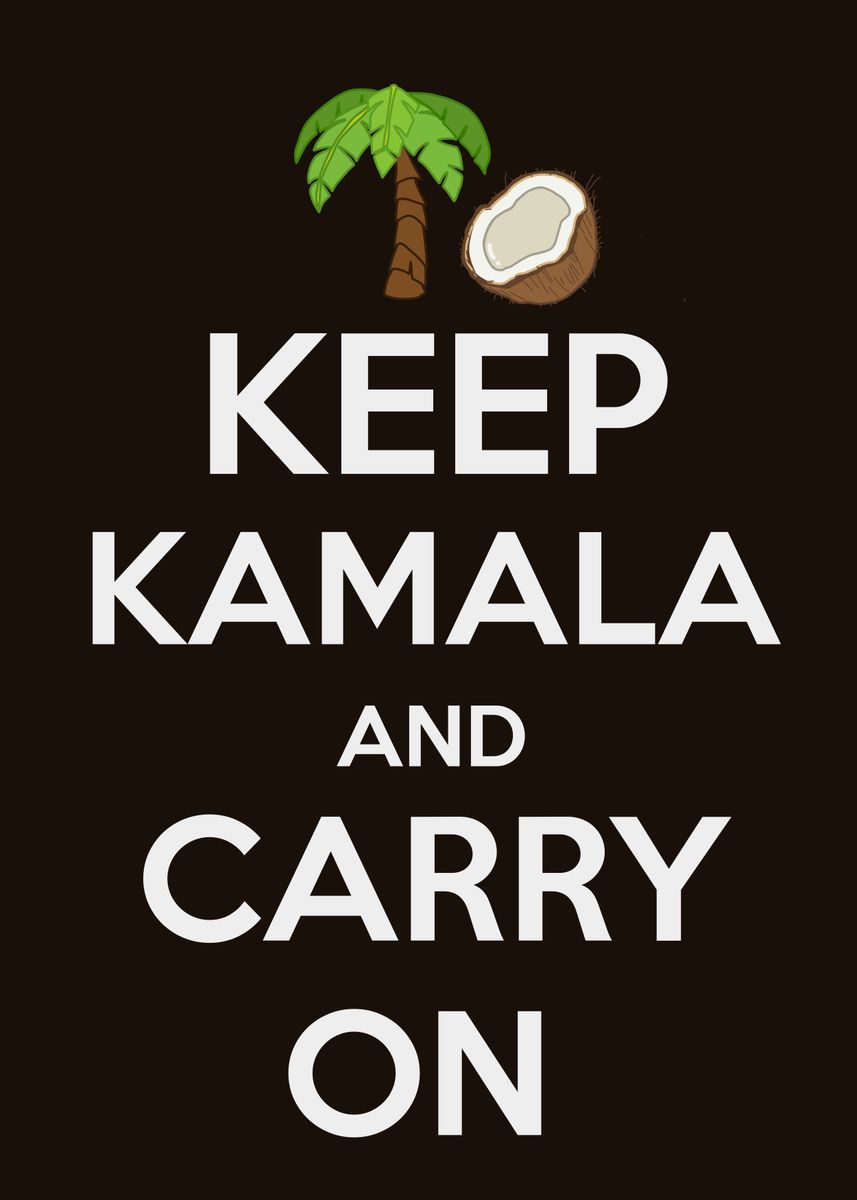 'KAMALA HARRIS COCONUT TREE' Poster, picture, metal print, paint by ...