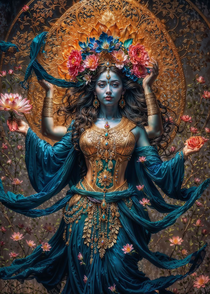 'Divine Kali Maa' Poster, picture, metal print, paint by Alice White ...