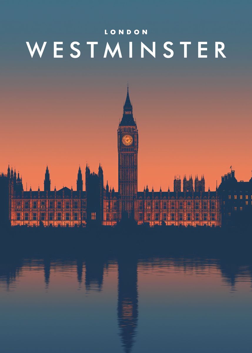 'Palace of Westminster' Poster, picture, metal print, paint by Merah ...