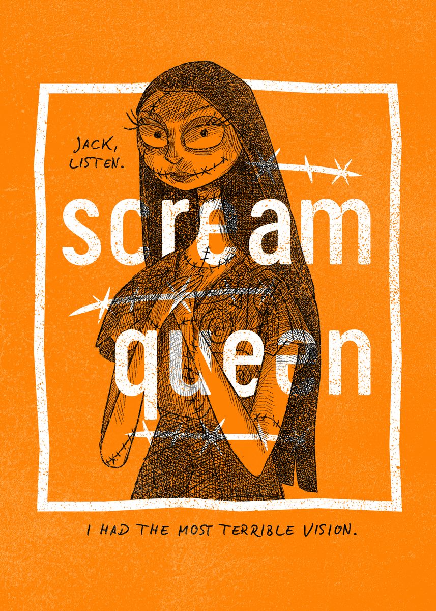 'Sally Scream Queen' Poster, picture, metal print, paint by Nightmare ...