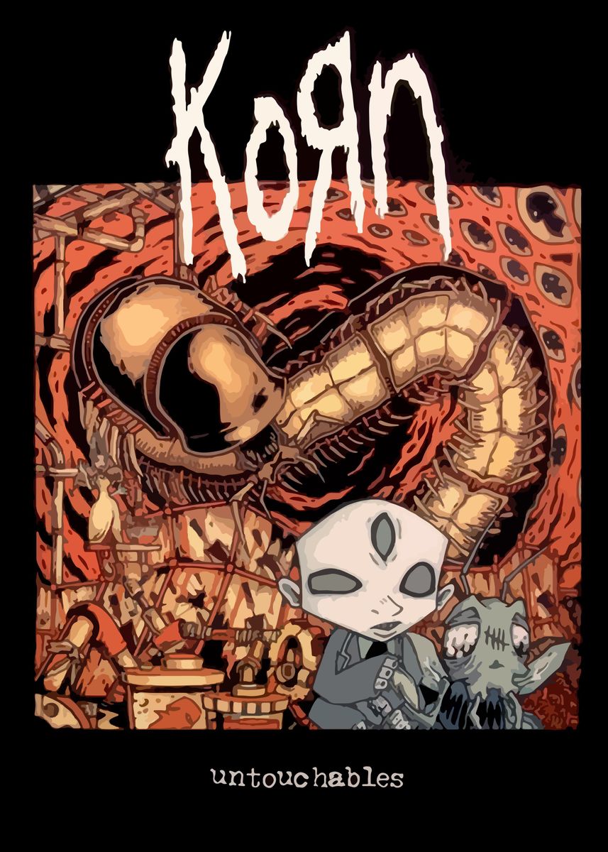 'korn complette band' Poster, picture, metal print, paint by Reno ...