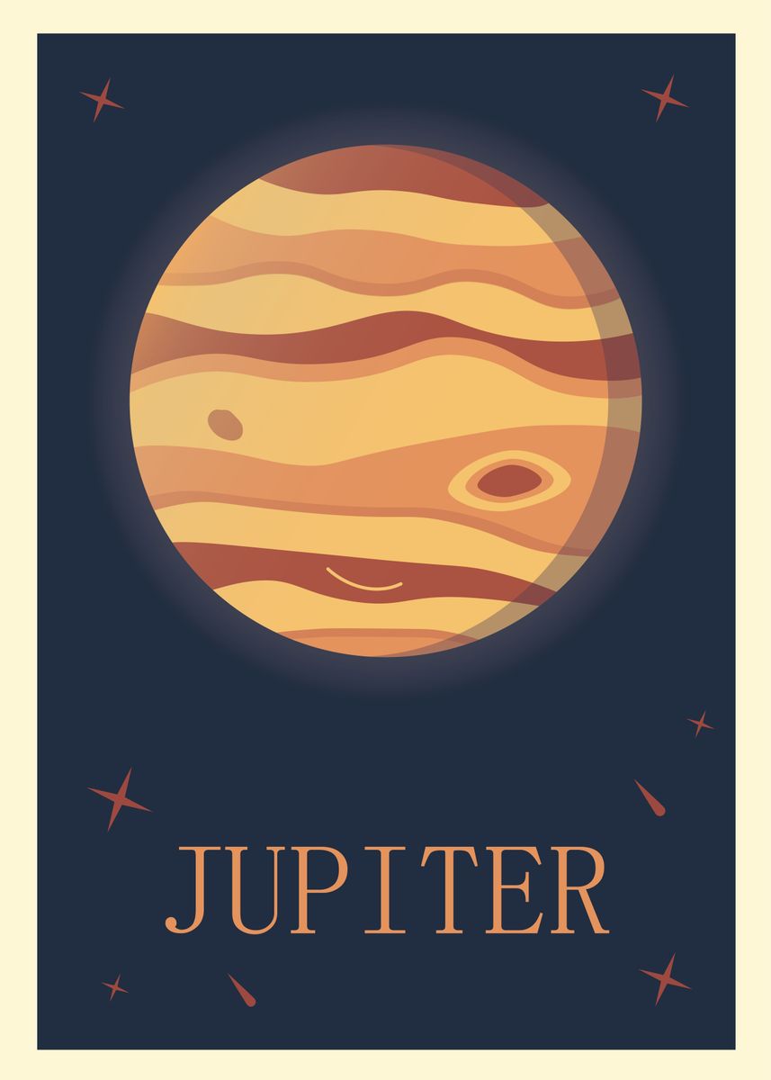 'Jupiter' Poster, picture, metal print, paint by Naoual | Displate