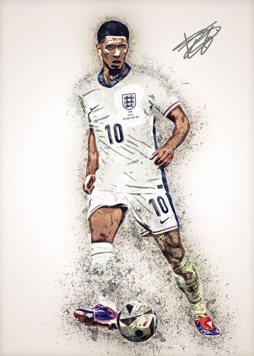 'Jude Bellingham Signature' Poster, picture, metal print, paint by ...