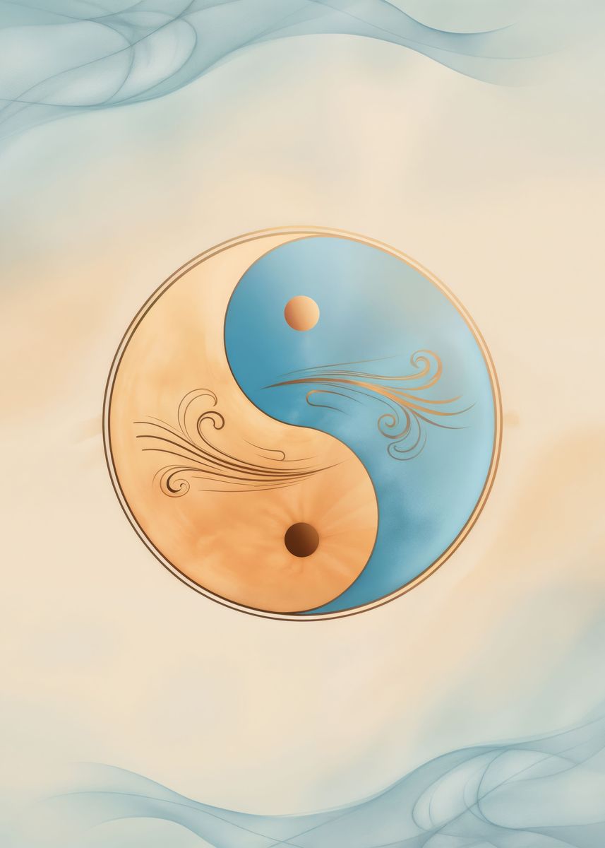 'Yin and Yang' Poster, picture, metal print, paint by murtzart | Displate