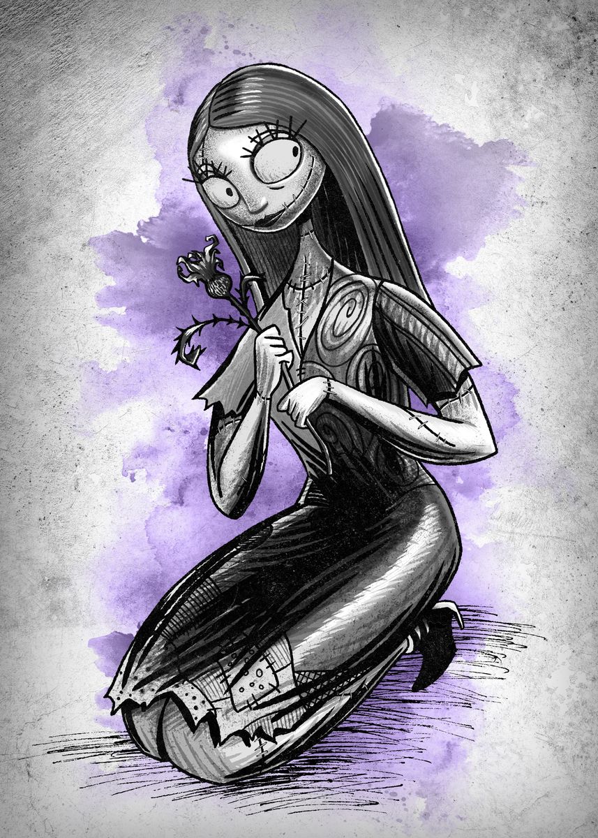 'Sally Painted Kneeling' Poster, picture, metal print, paint by ...