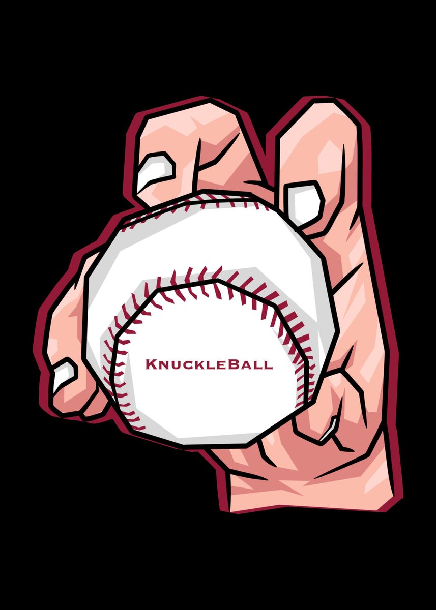'Knuckle Ball Baseball' Poster, picture, metal print, paint by Imad ...