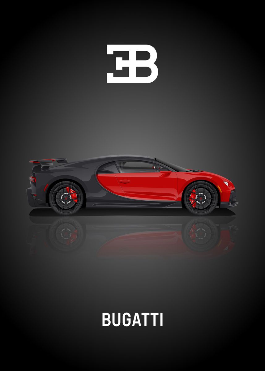 'Bugatti Chiron' Poster, picture, metal print, paint by Conceptual ...