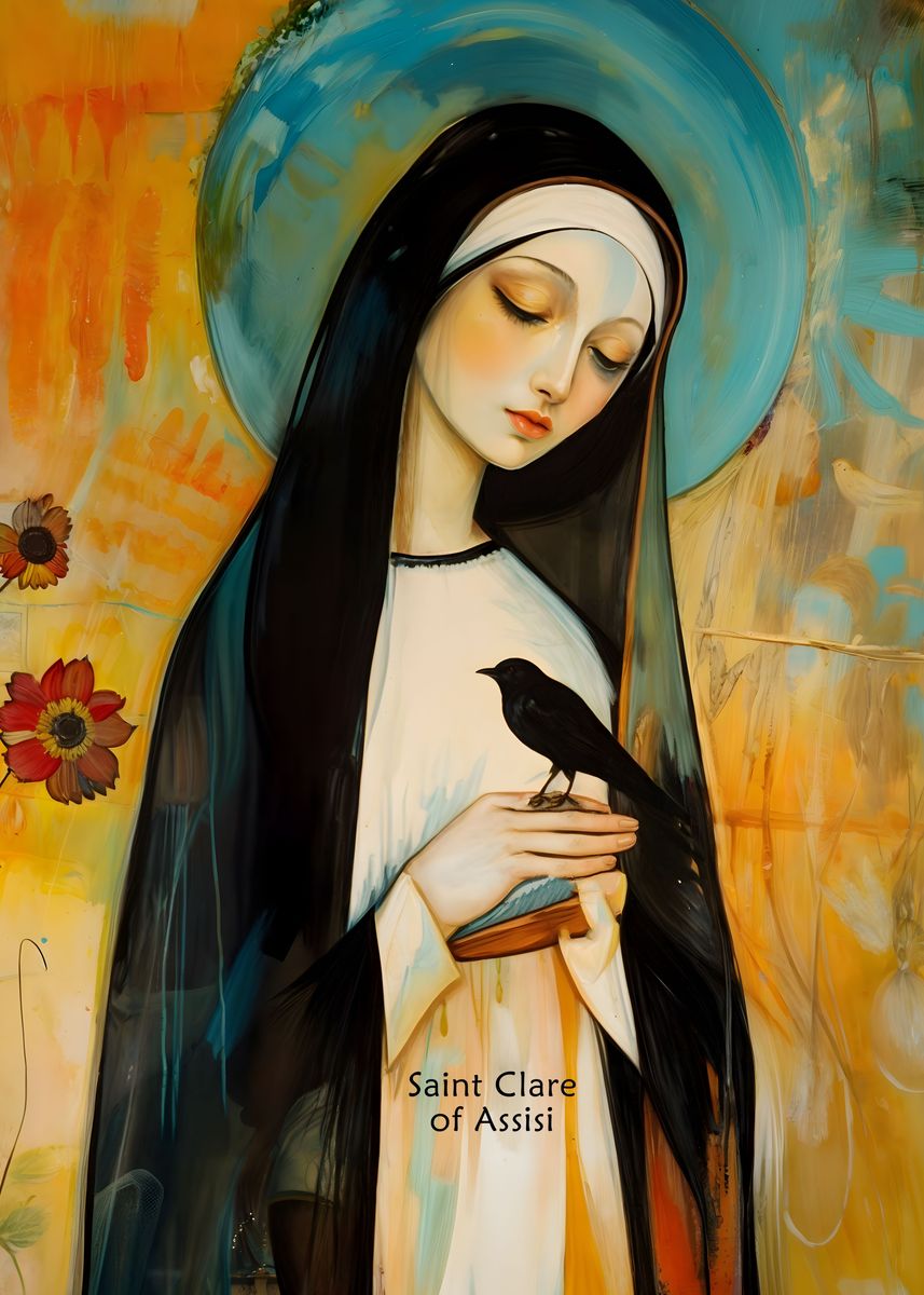 'Saint Clare of Assisi' Poster, picture, metal print, paint by Jamestar ...