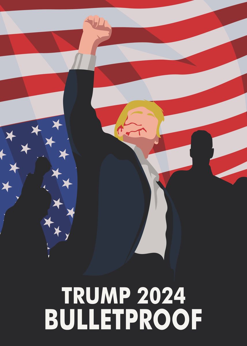 'Trump 2024 ' Poster, picture, metal print, paint by Ziartz Poster ...