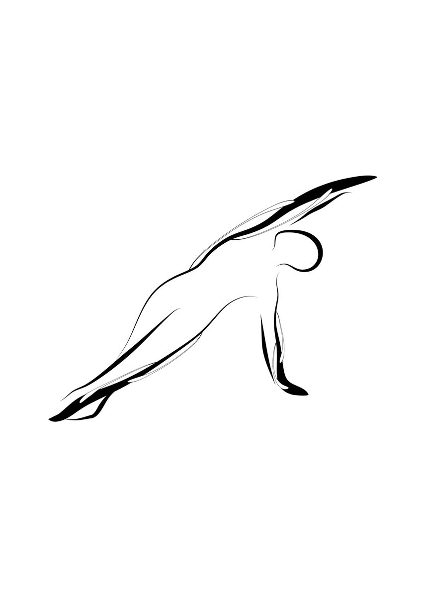 'Pilates side bend pose' Poster, picture, metal print, paint by Sasha ...