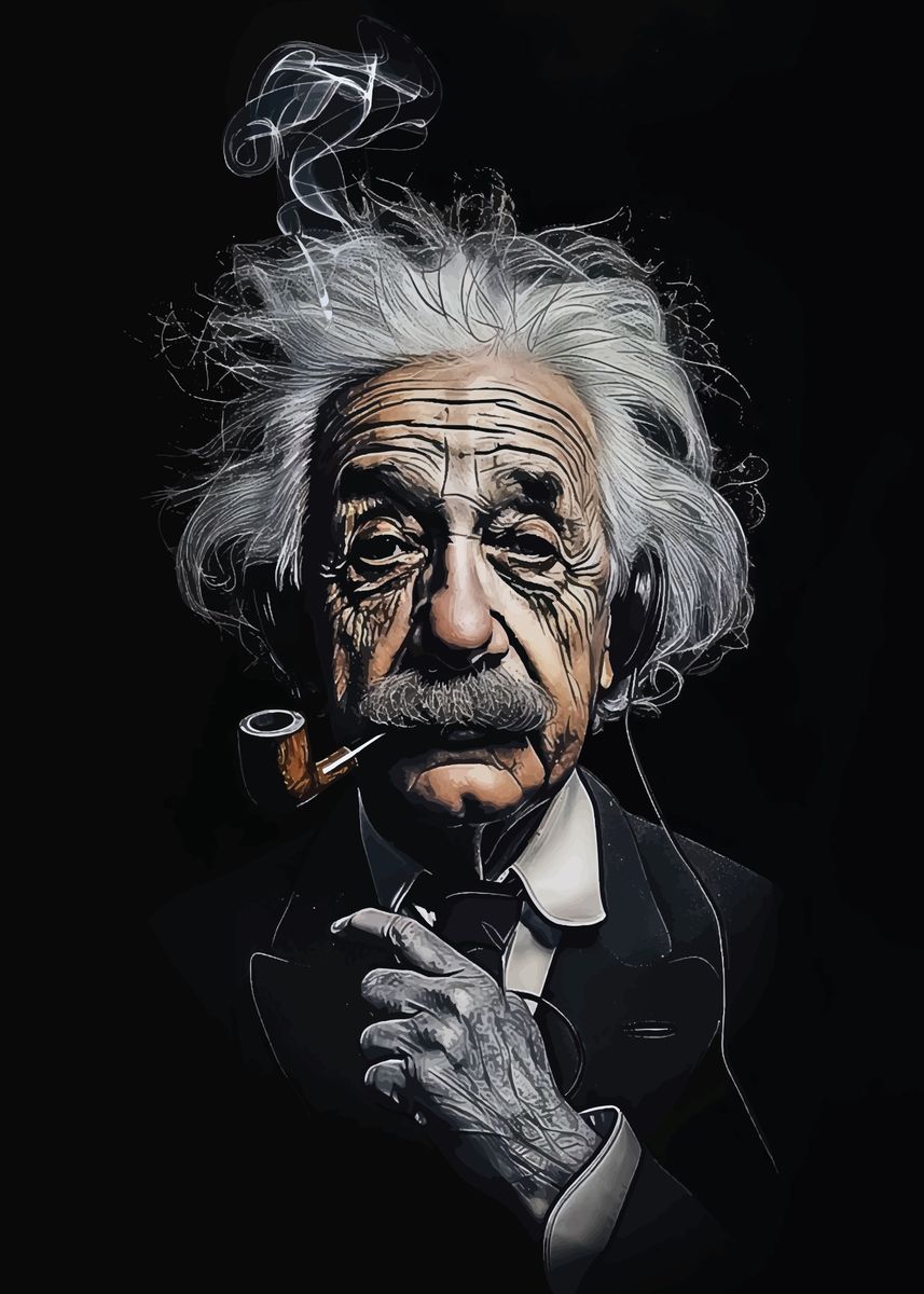 'ALBERT EINSTEIN POSTER ART' Poster, picture, metal print, paint by ...