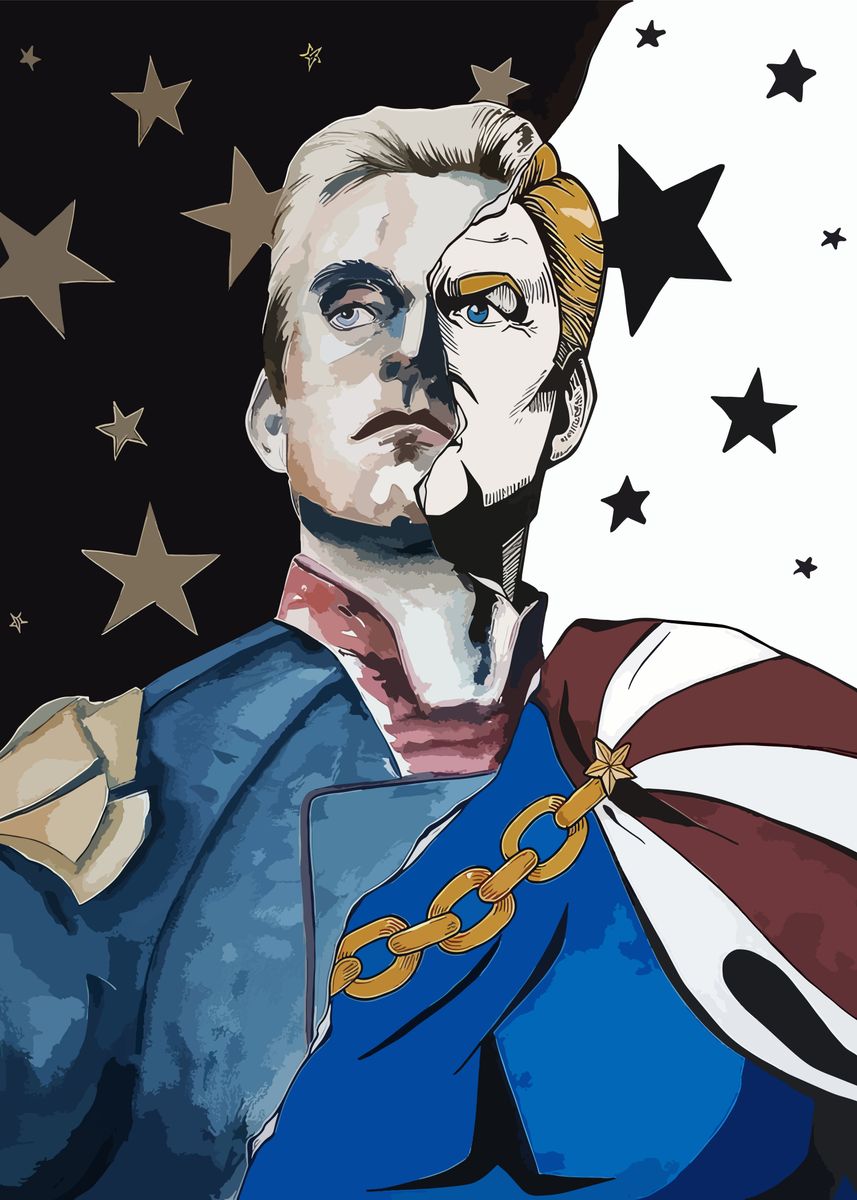 'the boys homelander' Poster, picture, metal print, paint by Ansell ART ...