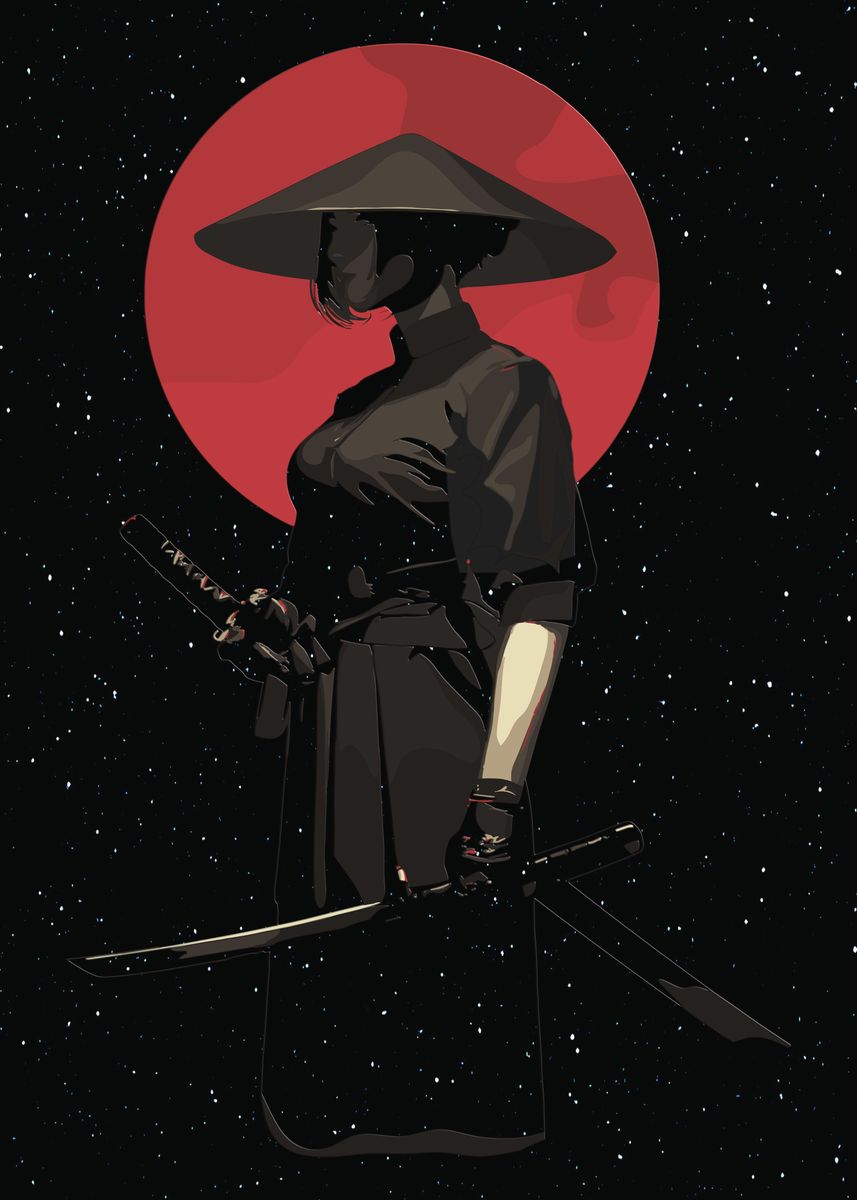 'Geisha Assassin' Poster, picture, metal print, paint by Wonderful ...