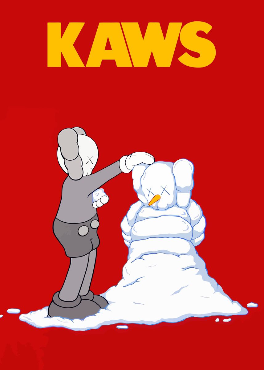 'Kaws Snow Christmas' Poster, picture, metal print, paint by BB ...