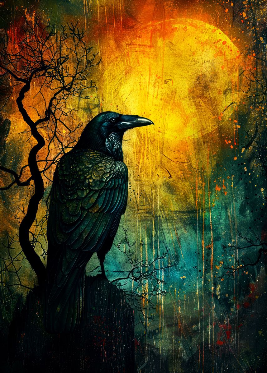 'Ravens Midnight Watch' Poster, picture, metal print, paint by Mezma ...