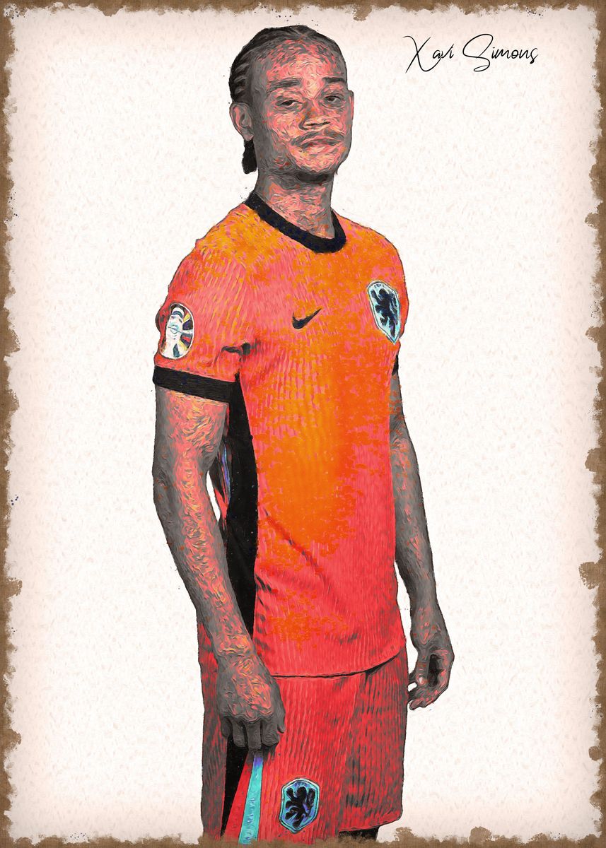 'Xavi Simons footballer' Poster, picture, metal print, paint by Ruins ...