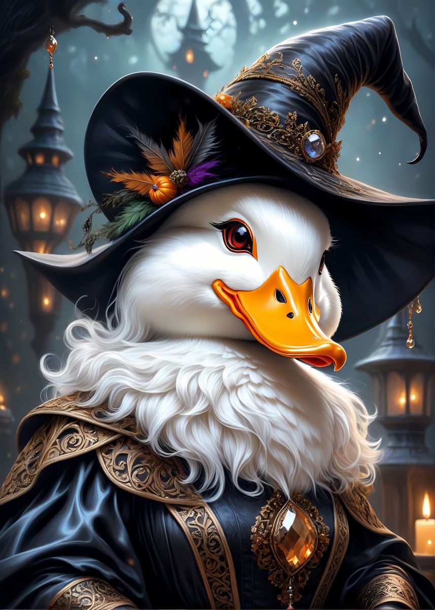 'Duck Halloween' Poster, picture, metal print, paint by Ruins Poster ...