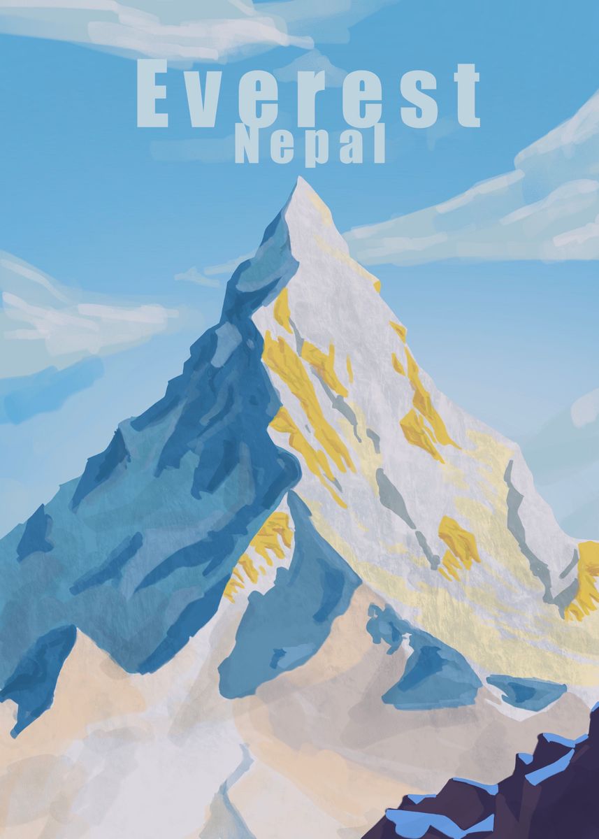 'Everest posters' Poster, picture, metal print, paint by Brice ...