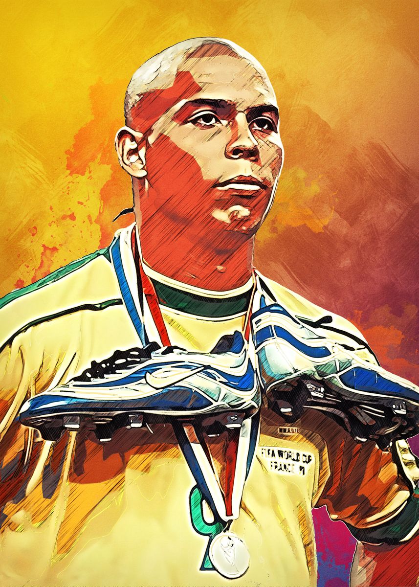 'Ronaldo Nazario' Poster, picture, metal print, paint by Cao Thi Hieu ...