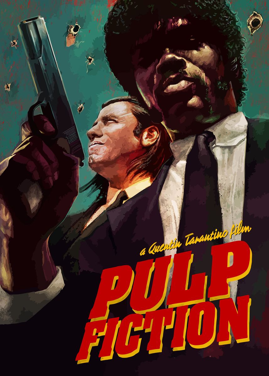 'Pulp Fiction' Poster, picture, metal print, paint by Thomas | Displate
