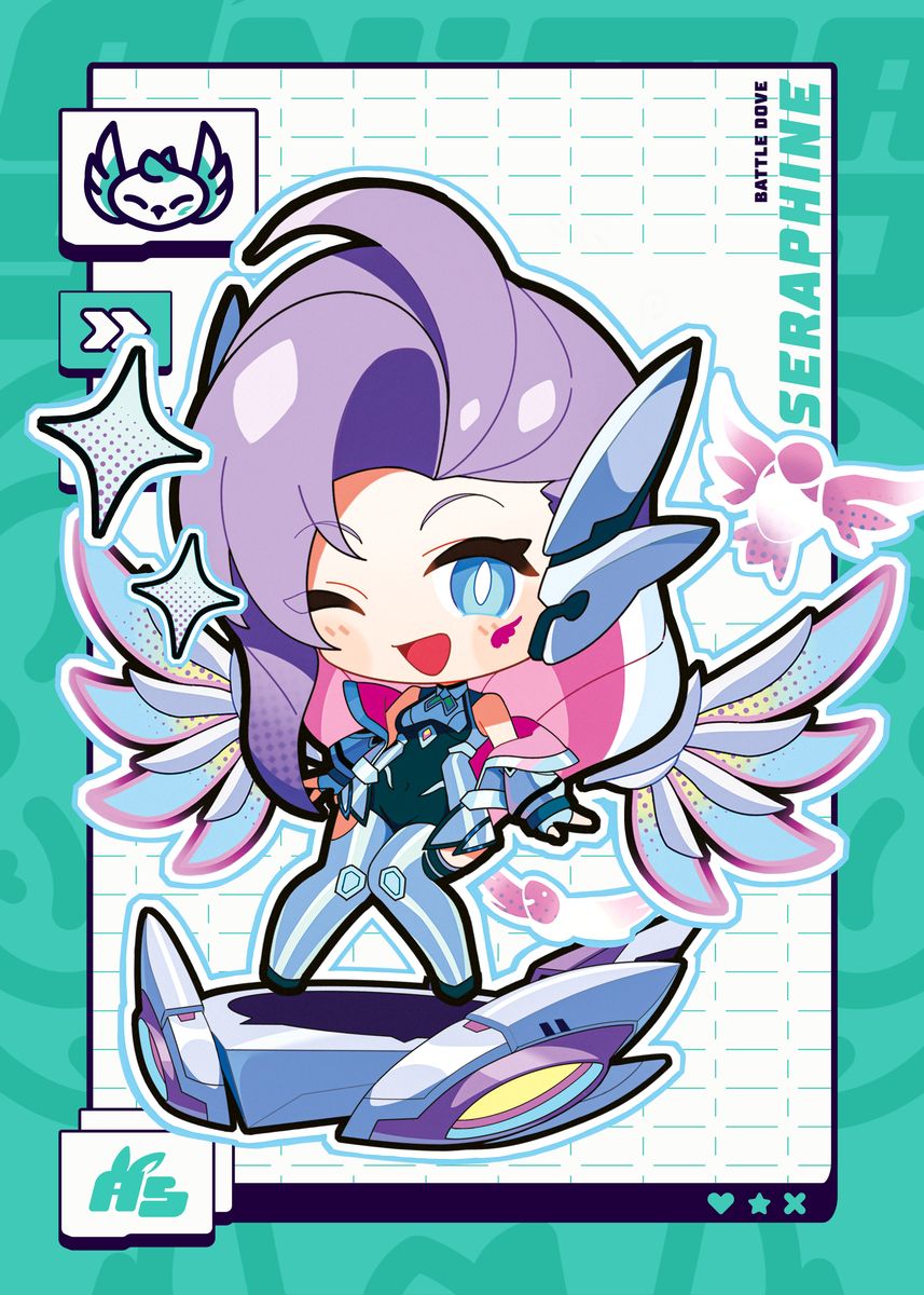 'Chibi Seraphine' Poster, picture, metal print, paint by League of ...