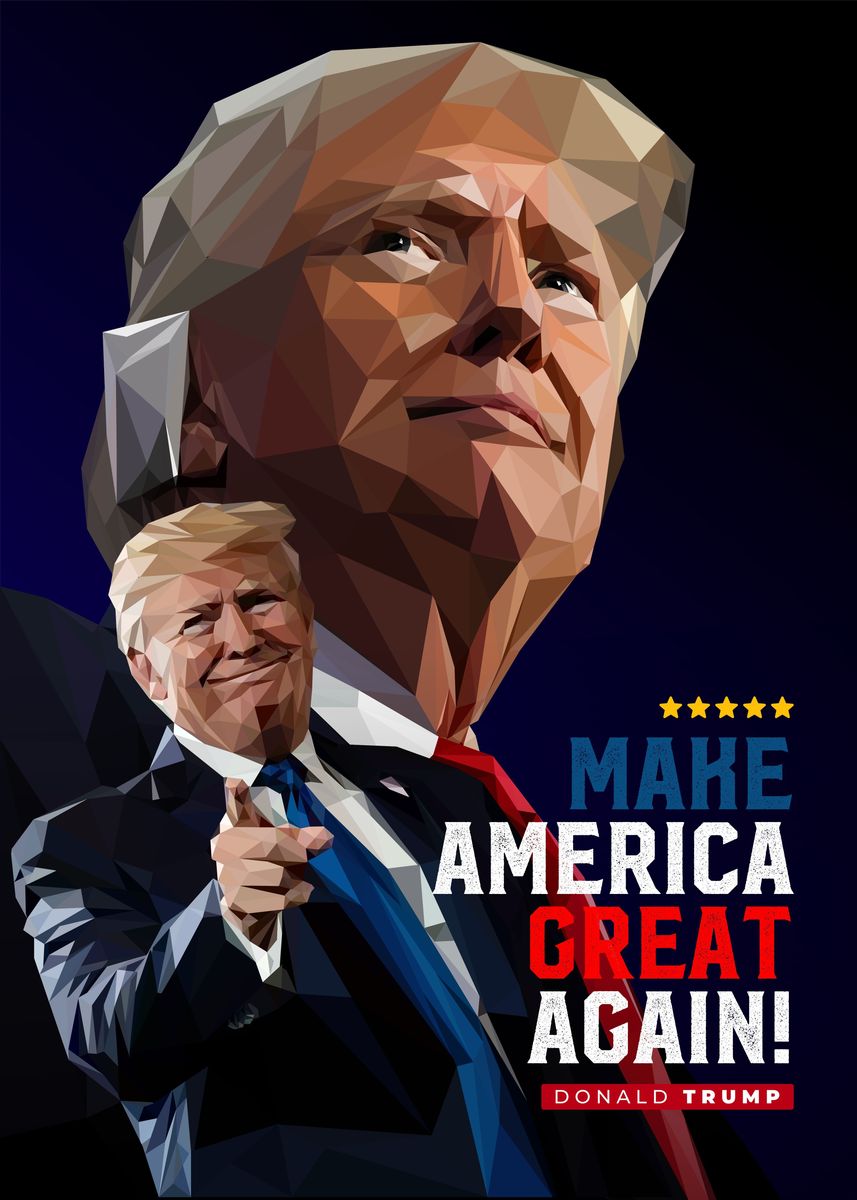 'kame america great again' Poster, picture, metal print, paint by ...