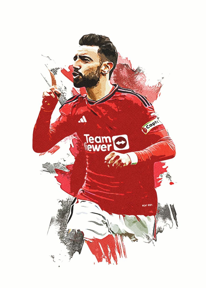 'Bruno Fernandes' Poster, picture, metal print, paint by Nguyen Duc ...
