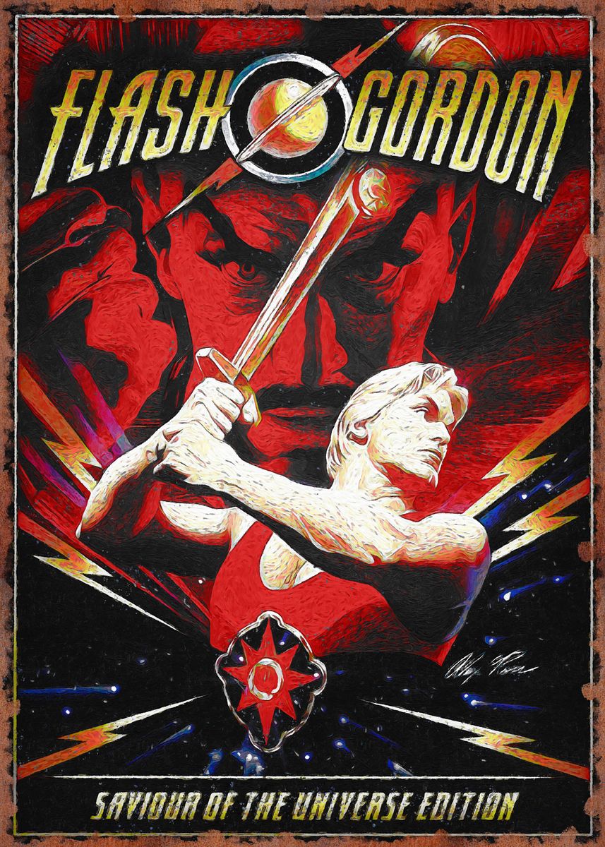 'flash gordon movie poster' Poster, picture, metal print, paint by ...