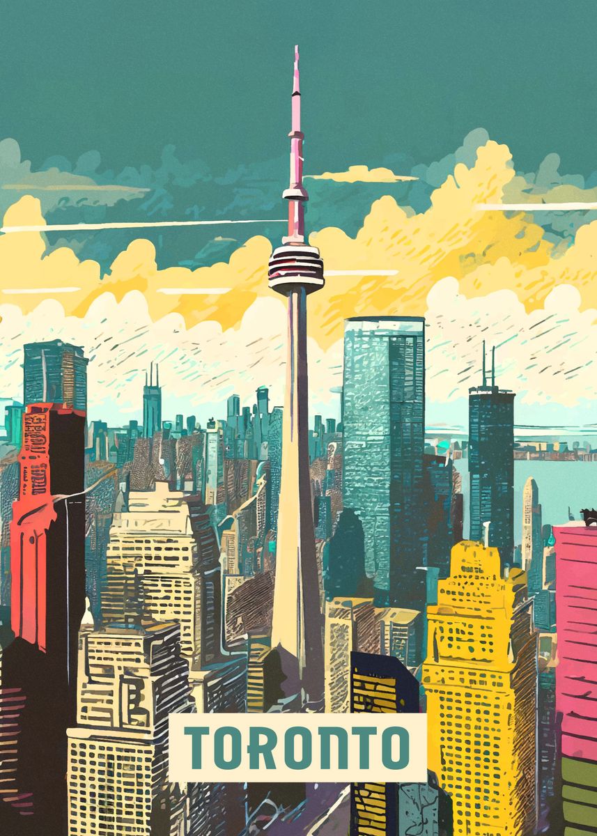 'Toronto' Poster, picture, metal print, paint by Bo Kev | Displate