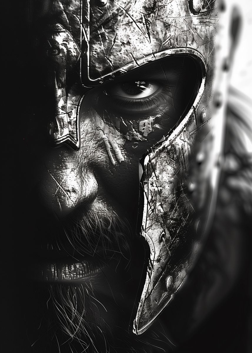 'King Leonidas Spartan War' Poster, picture, metal print, paint by ...