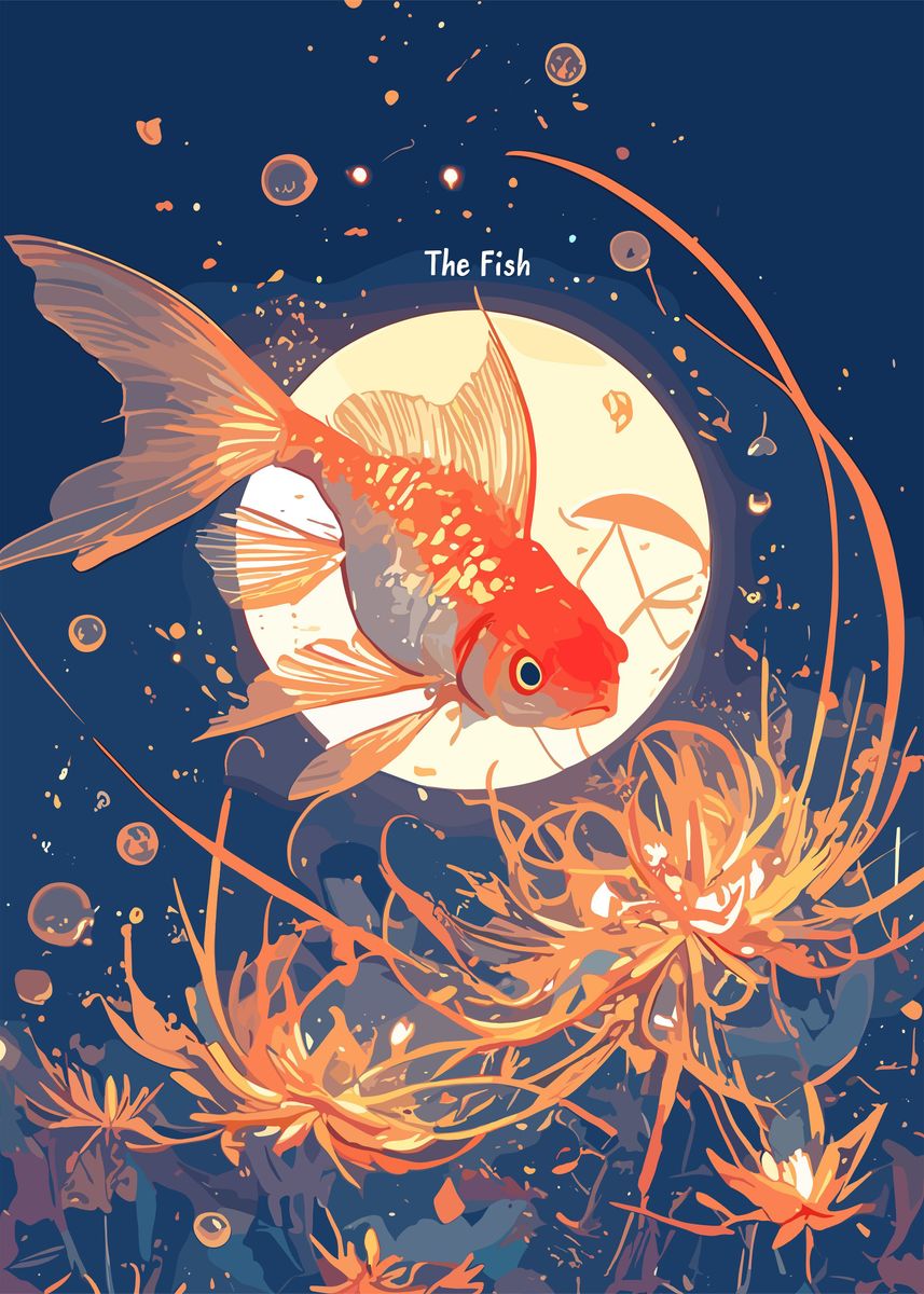 'The Fish Art' Poster, picture, metal print, paint by Fanth | Displate
