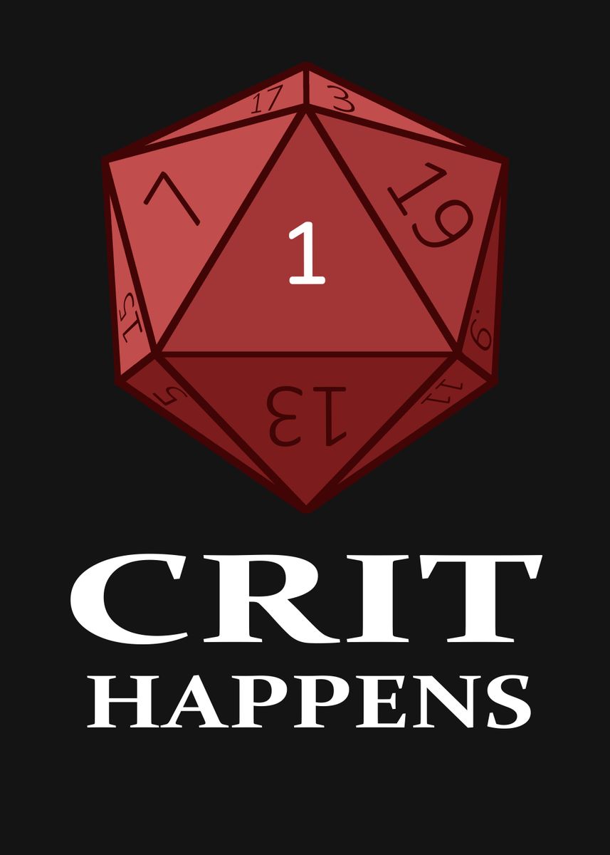 'Crit Happens' Poster, picture, metal print, paint by Koebra | Displate