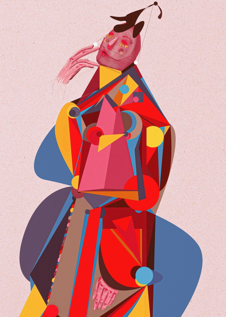 'Abstract Figure Art Print' Poster, picture, metal print, paint by ...