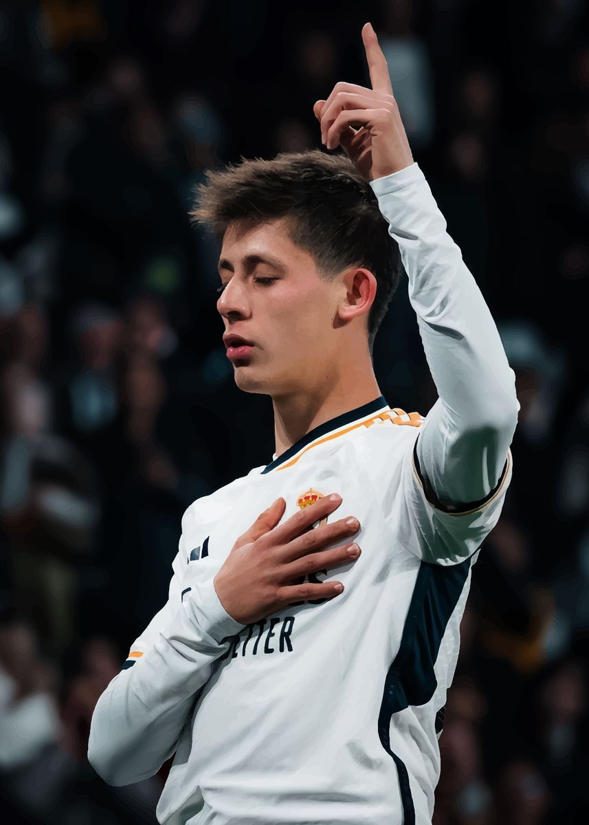 'Arda Guler' Poster, picture, metal print, paint by Zeds | Displate