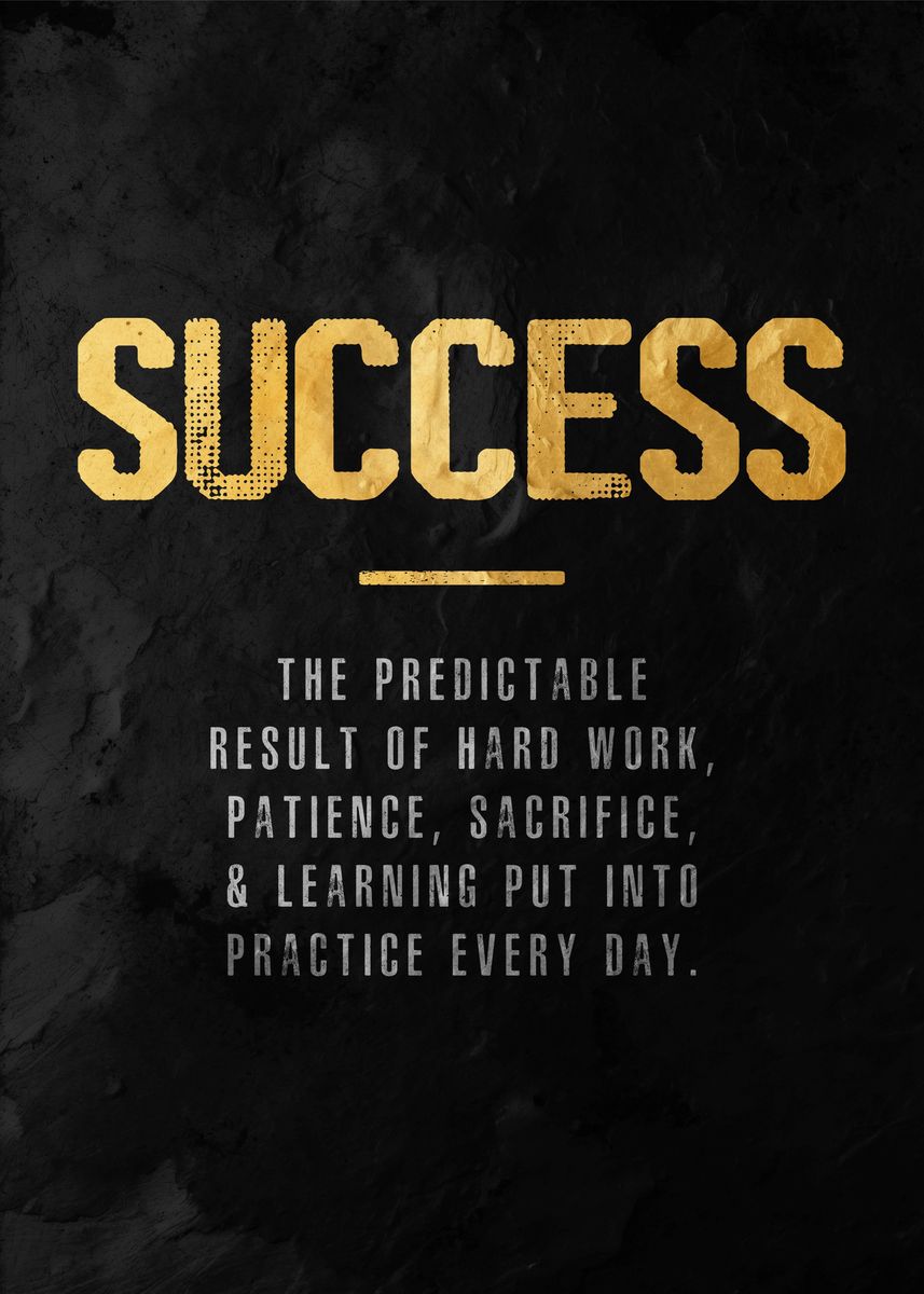 'success' Poster, picture, metal print, paint by Lowpoly Posters | Displate