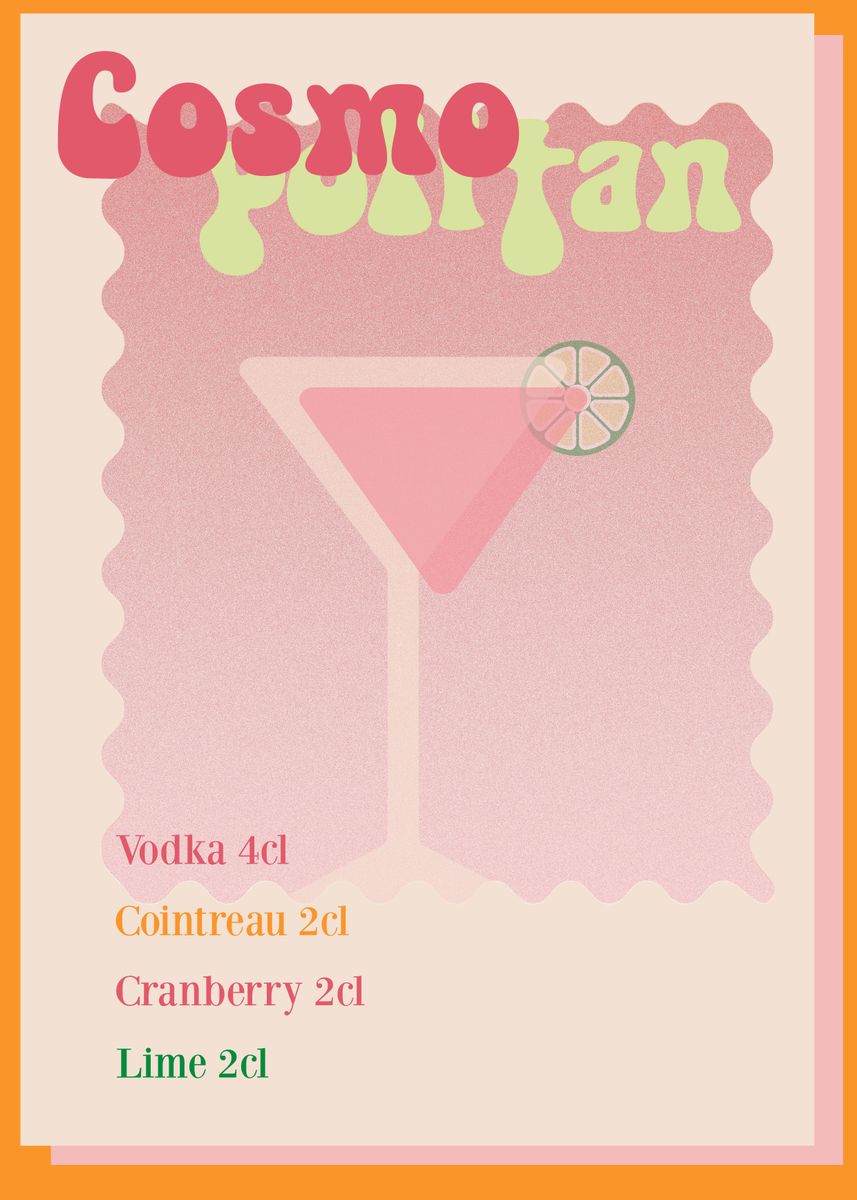 'Cosmopolitan' Poster, picture, metal print, paint by Naoual | Displate