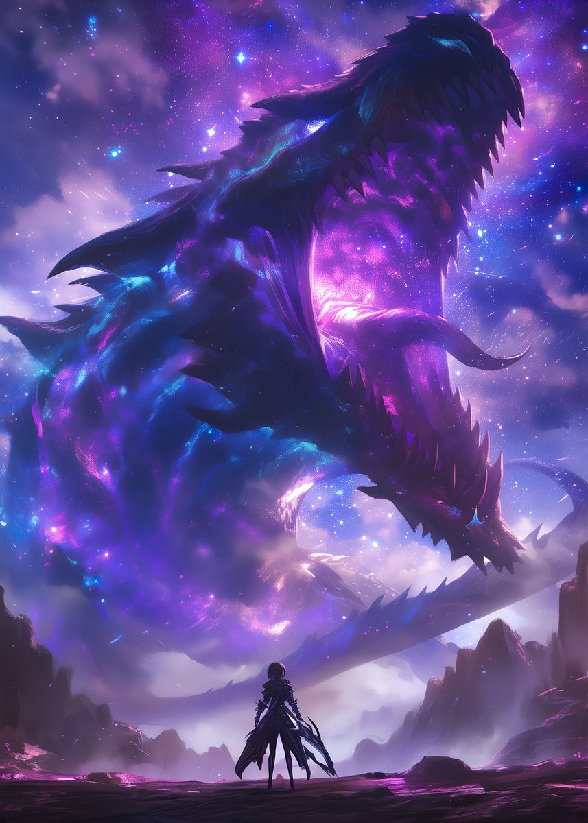 'Demon Dragon World' Poster, picture, metal print, paint by ...