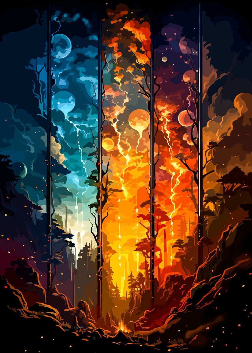 'fantasy' Poster, picture, metal print, paint by lucky rivaart | Displate