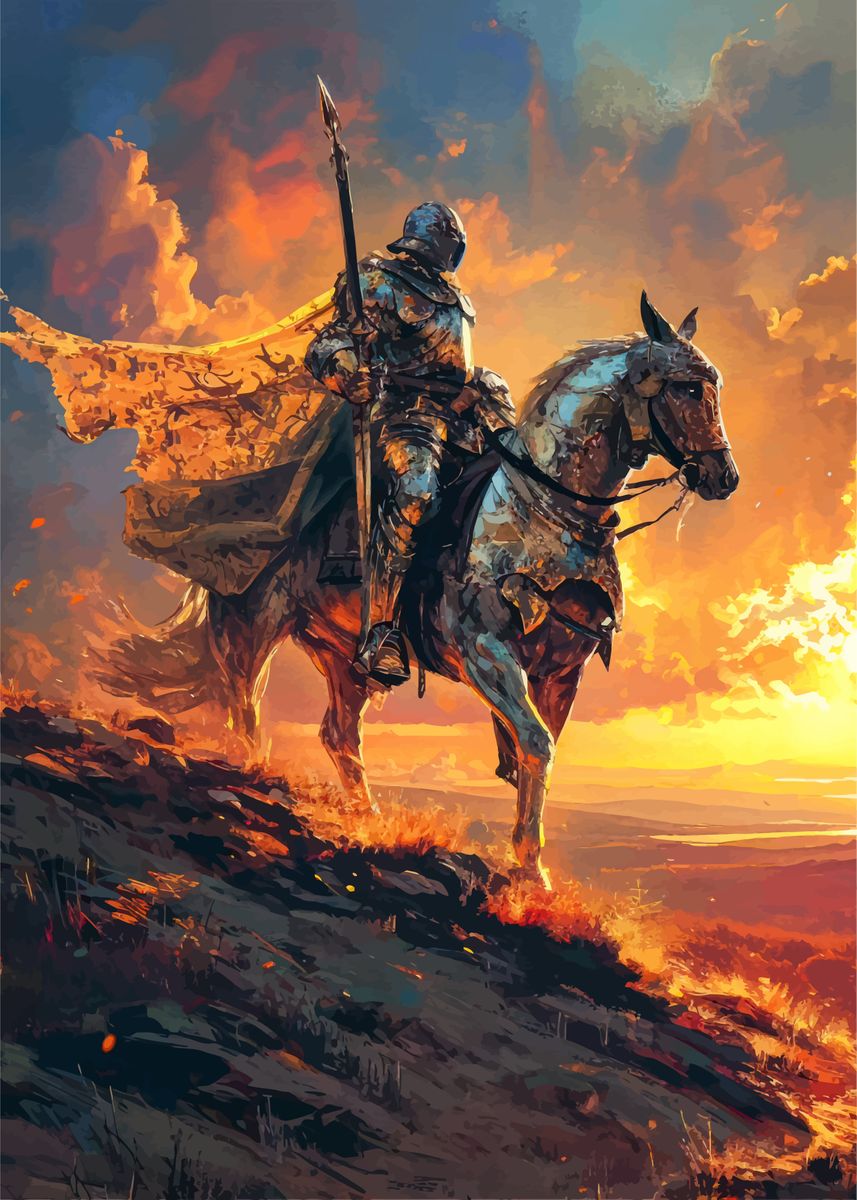 'Black Knight Fantasy' Poster, picture, metal print, paint by Erwan ...