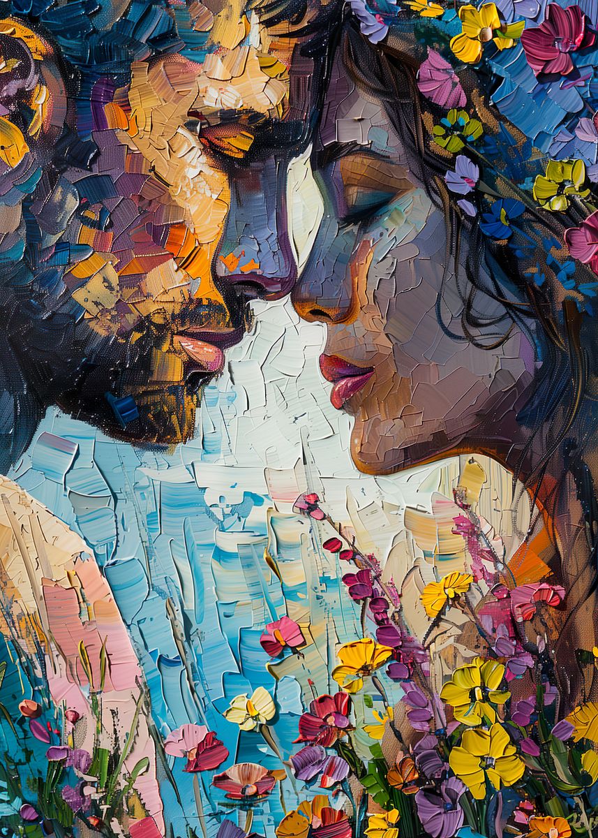 'Love in Spring' Poster, picture, metal print, paint by ...