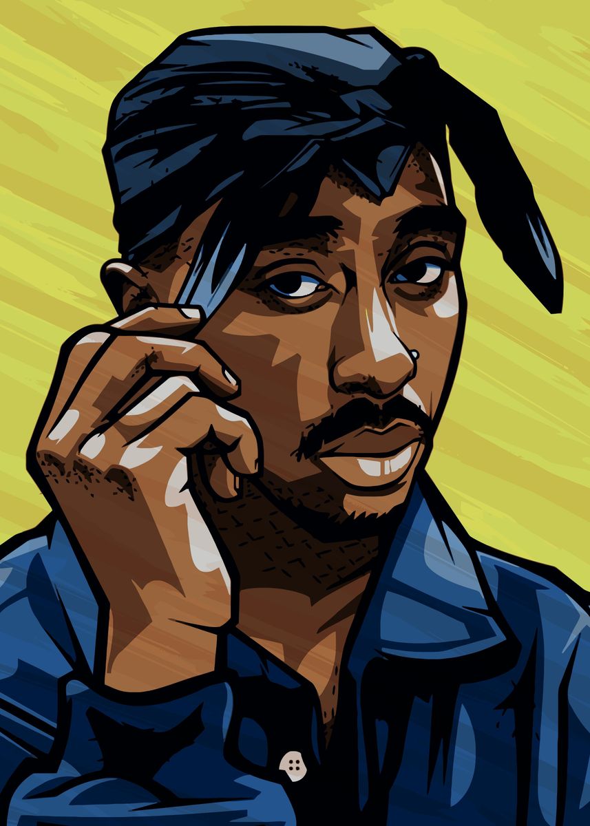 'Tupac Amaru' Poster, picture, metal print, paint by zaka arya | Displate